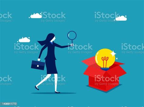 새로운 비즈니스 아이디어를 발견하는 사업가 새로운 아이디어와 혁신의 리더 개발에 대한 스톡 벡터 아트 및 기타 이미지 개발 검색 결심 Istock