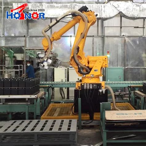 manufacturer custom automatic palletizing robot arm stacking bags on