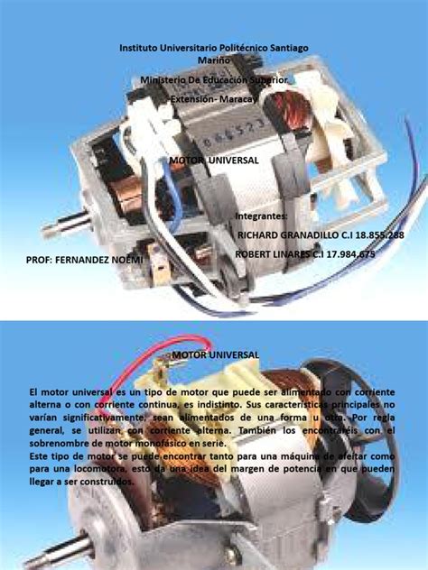 Funcionamiento Y Reparación Del Motor Universal Pdf Inductor