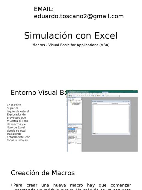 Presentacion Vba Pdf Macro Informática Visual Basic Para