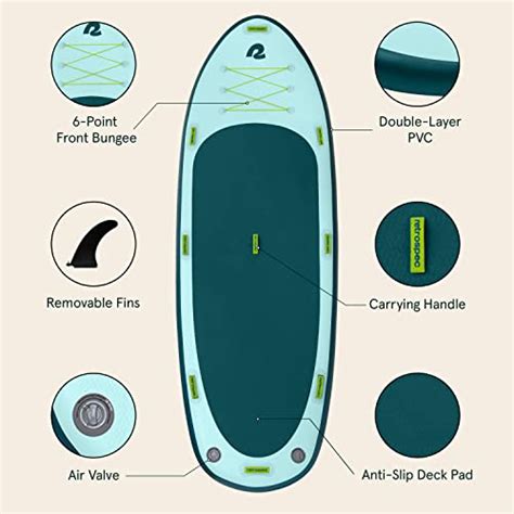 Retrospec Weekender Crew 16 Extra Wide Inflatable Stand Up Multi Person Paddleboard
