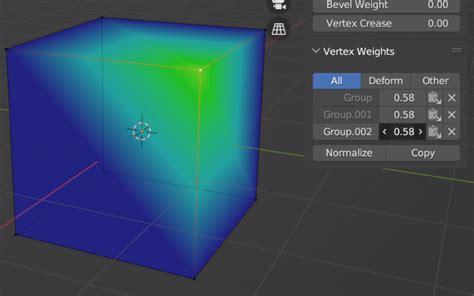 111653 Vertex Weights Panel Shows The Same Value Of Different Vertex Groups Blender