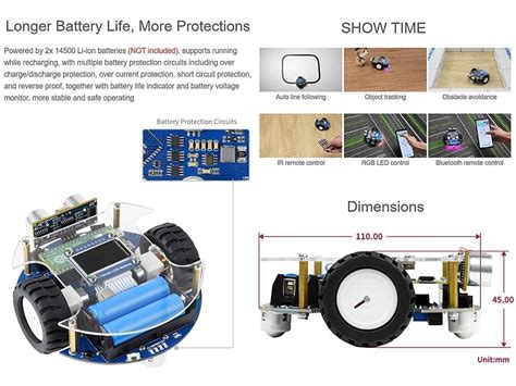 Waveshare Picogo Mobile Robot Based On Raspberry Pi Pico Self Driving