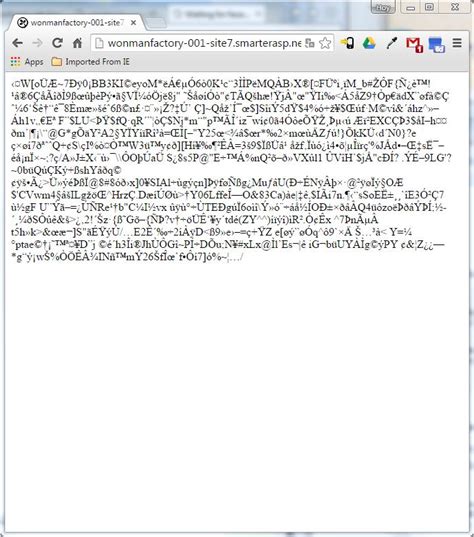 Iis Orchard 19 Creates Gibberish Code Output After Deployment Stack Overflow
