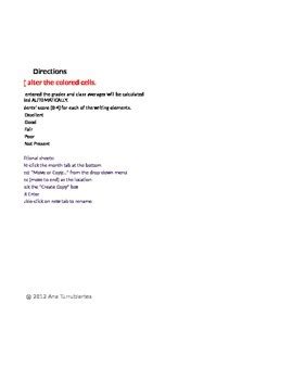 Writing Rubric Grader By Miss T S Time Savers Tpt