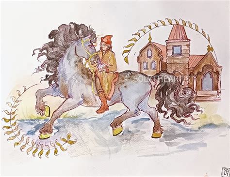 Иллюстрация "Сивка-бурка" в стиле живопись, книжная