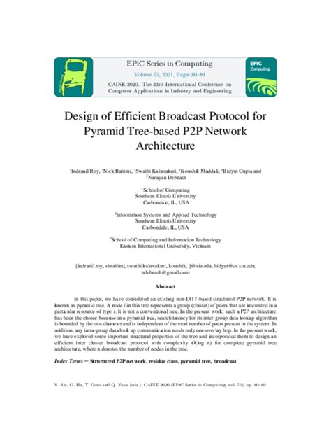 Pdf Design Of Efficient Broadcast Protocol For Pyramid Tree Based P2p