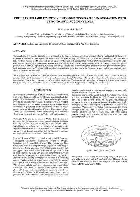 Pdf The Data Reliability Of Volunteered Geographic Information With Using Traffic Accident Data
