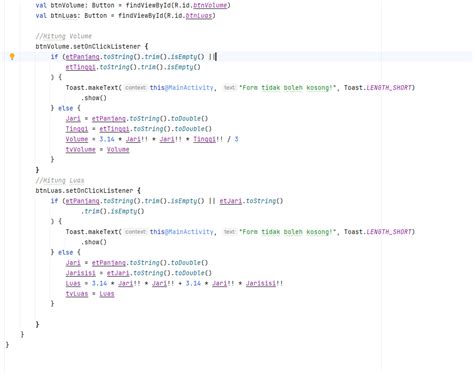 aplikasi menghitung volume dan luas bangun ruang limas kotlin