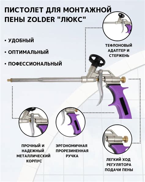 Устройство пистолета для монтажной пены