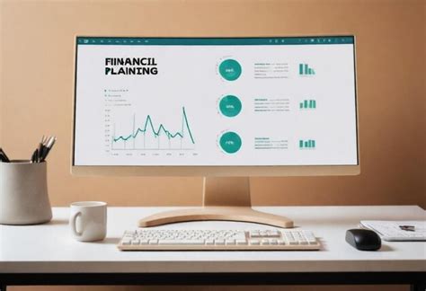 Premium Photo A Computer Monitor With A Graph On The Screen And A