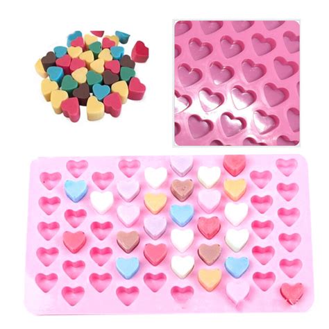 แม่พิมพ์หัวใจขนาดเล็กซิลิโคนถาดน้ำแข็งก้อน Diy ช็อคโกแลตฟองดองแม่พิมพ์3d ขนมอบคุกกี้อบเครื่องมือ
