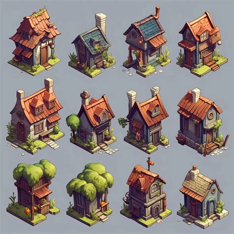 50 Midjourney Isometric Prompts Game Art Sprites Buildings Aituts