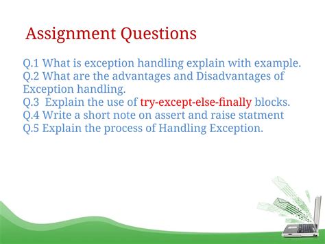 Exception Handling With Python Class 12pptx