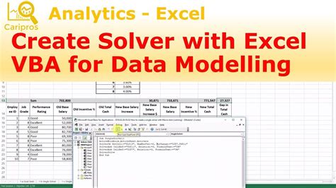 How To Create Solver With Vba For Data Modelling Youtube