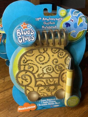 Blue S Clues 10th Anniversary Handy Dandy Gold Notebook EBay