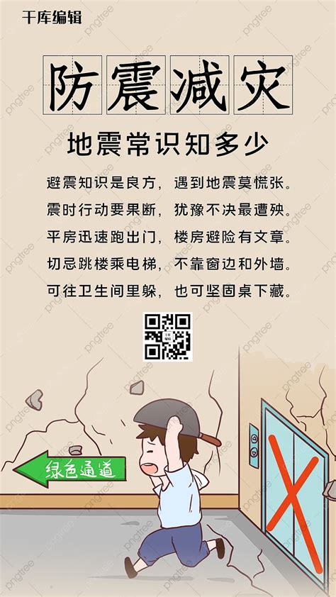 Earthquake Disaster Prevention Light Yellow Retro Cartoon Mobile Phone