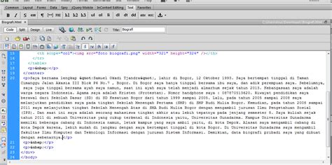 Idegue Cara Membuat Biografi Dengan Html