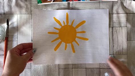 Как нарисовать солнышко гуашью Видео для детей Ravlyk