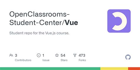 Github Openclassrooms Student Center Vue Student Repo For The Vue Js Course