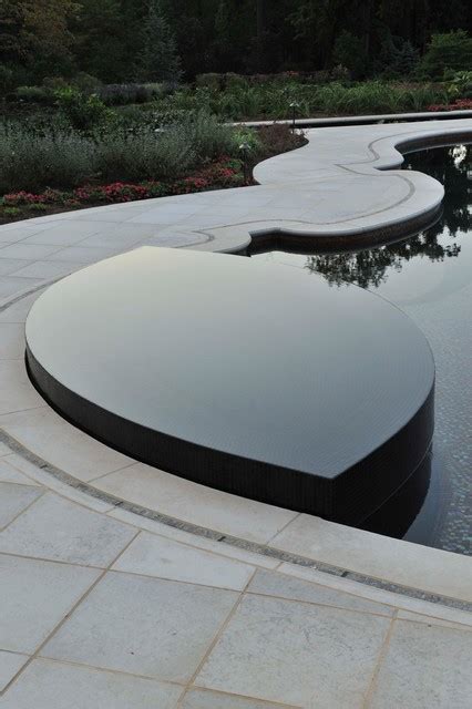 Perimeter Overflow Spa Pool Design And Installation Bergen County Northern NJ Contemporary