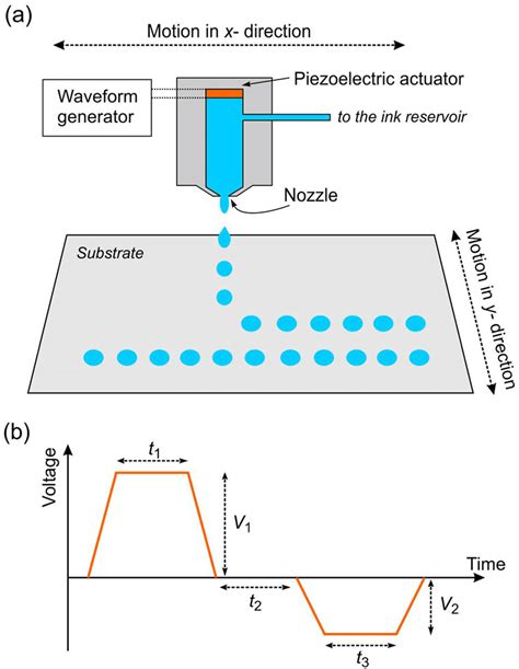 A Schematic Representation Of Piezoelectric Drop On Demand Inkjet