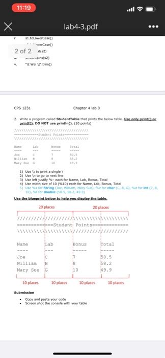 Solved 1118 Al Lab4 3pdf 1 Of 2 Cps 1231 Chapter 4 Tab 3