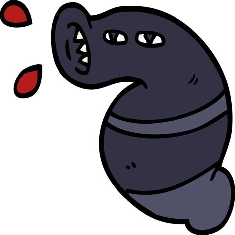 Cartoon Doodle Monster Leech 12208228 Vector Art At Vecteezy