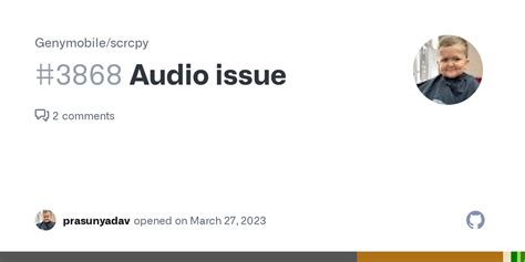 Audio Issue · Issue 3868 · Genymobilescrcpy · Github