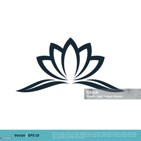 백합 연꽃 아이콘 벡터 로고 템플릿 일러스트 디자인 벡터 Eps 10 0명에 대한 스톡 벡터 아트 및 기타 이미지 0명