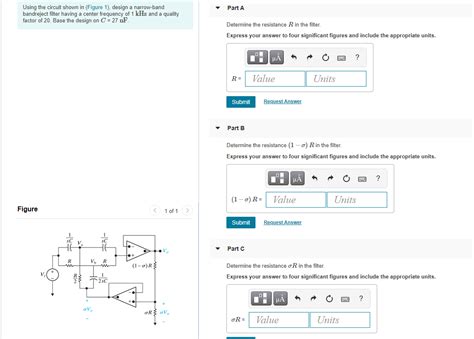 Solved Part A Using The Circuit Shown In Figure 1 Design