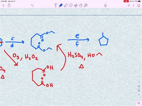Solvedfill In The Missing Reagents A H In The Following Scheme