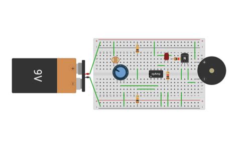 Circuit Design Protoboard Sensor De Luz Con Alarma Tinkercad