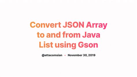 Convert Json Array To List Using Gson In Java