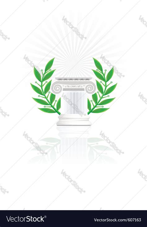 Ionic Column Royalty Free Vector Image Vectorstock