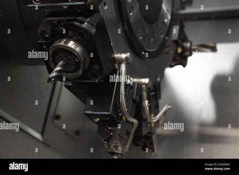 Drilling Driven Tool In A CNC Lathe Stock Photo Alamy