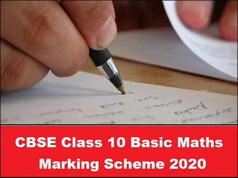 Cbse Marking Scheme Class10 Basic Maths Exam 2020 Released Download Now