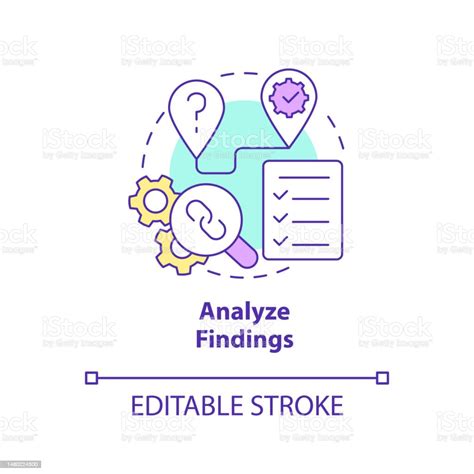 Analyze Findings Concept Icon Stock Illustration Download Image Now Abstract Analyzing Art