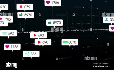 Animation Of Social Media Icons Floating Over Data Processing Against