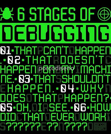 Stages Of Debugging IT Coding Debugger Programmer By Porcodiseno Redbubble