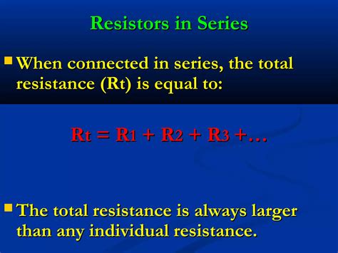 Resistors In Series And Parallel Circuits PPT