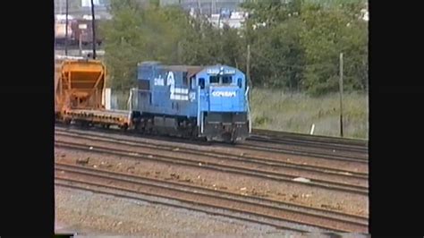 Conrail U23cs Selkirk Ny East End Trimmers 08061992 Youtube