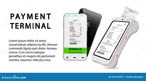 Vector Realistic Black 3d Payment Machine Close Up Of A Pos Terminal With A Receipt With A