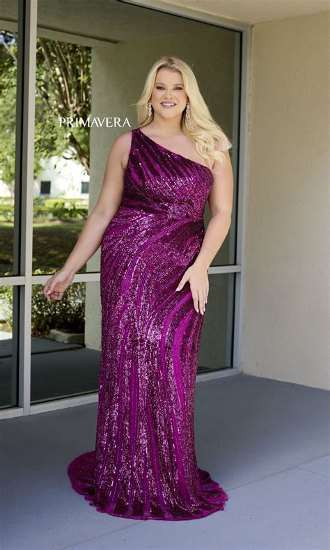 Primavera 14075 Long Plus Size Prom Dress Promgirl