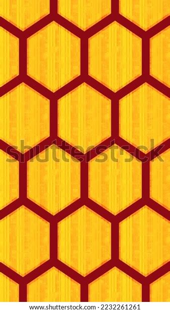 Honeycomb Sweet Honey Bees Traditional Food Stock Illustration