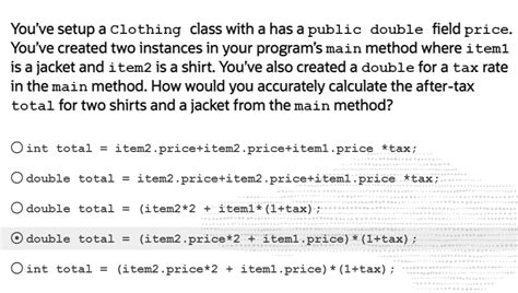 Solved Youve Setup A Clothing Class With A Has A Public
