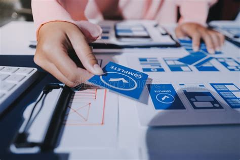 Young Asian Business Creative Team Work Together Mobile Application Software Design Project