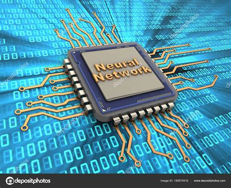 Illustration Processor Digital Background Neural Network Sign Stock Photo By Mmaxer