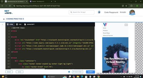 Srinidhi Kandhagiri On Linkedin Webdevelopment Responsive Vrwebsite