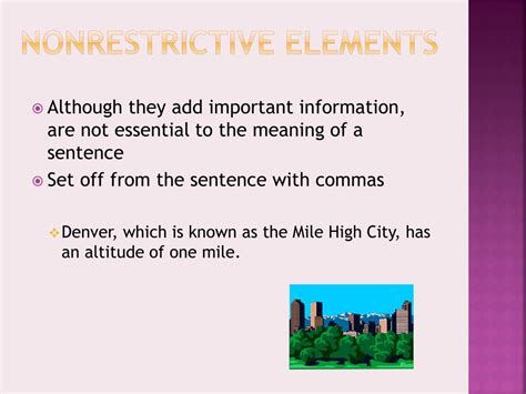 Ppt Commas With Restrictive And Nonrestrictive Elements Powerpoint